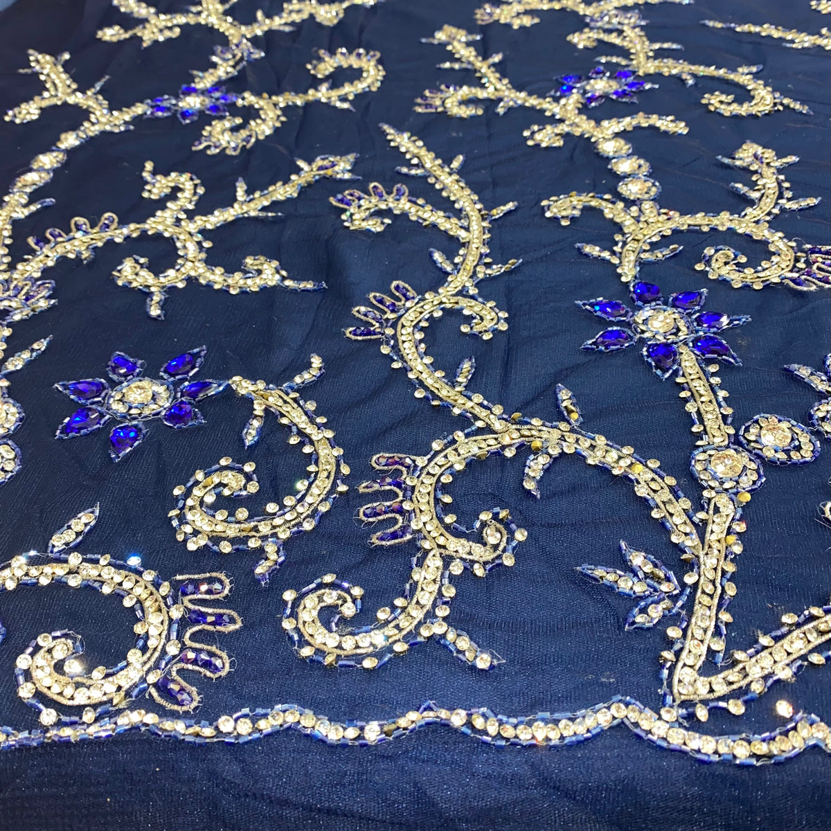 Hand beaded stone lace - Different design – Diana Fabrics